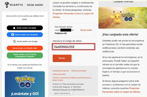 No puedo canjear códigos en Pokémon GO: solución (2026)