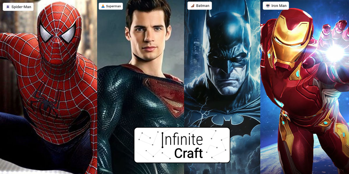 Cómo hacer Spiderman, Supermam, Batman e Iron Man en Infinite Craft