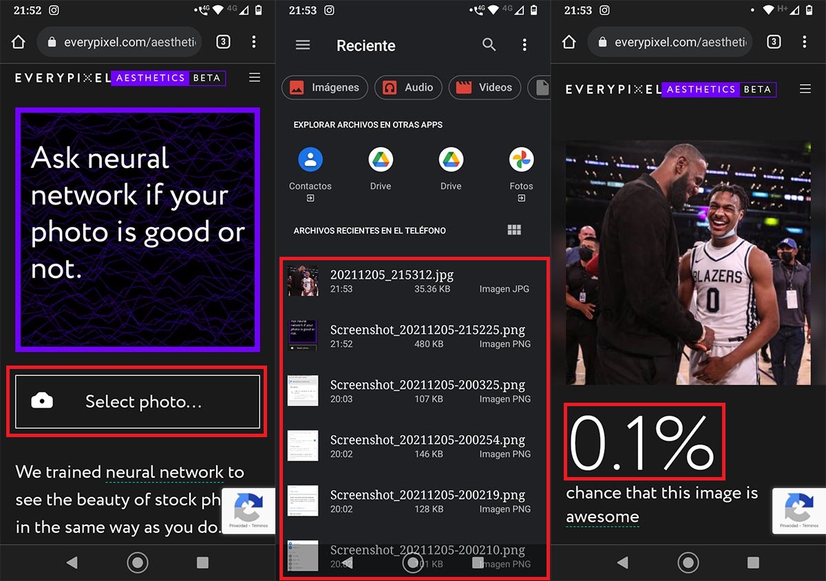 Everypixel: una IA que te dice si una foto es buena o mala para Instagram