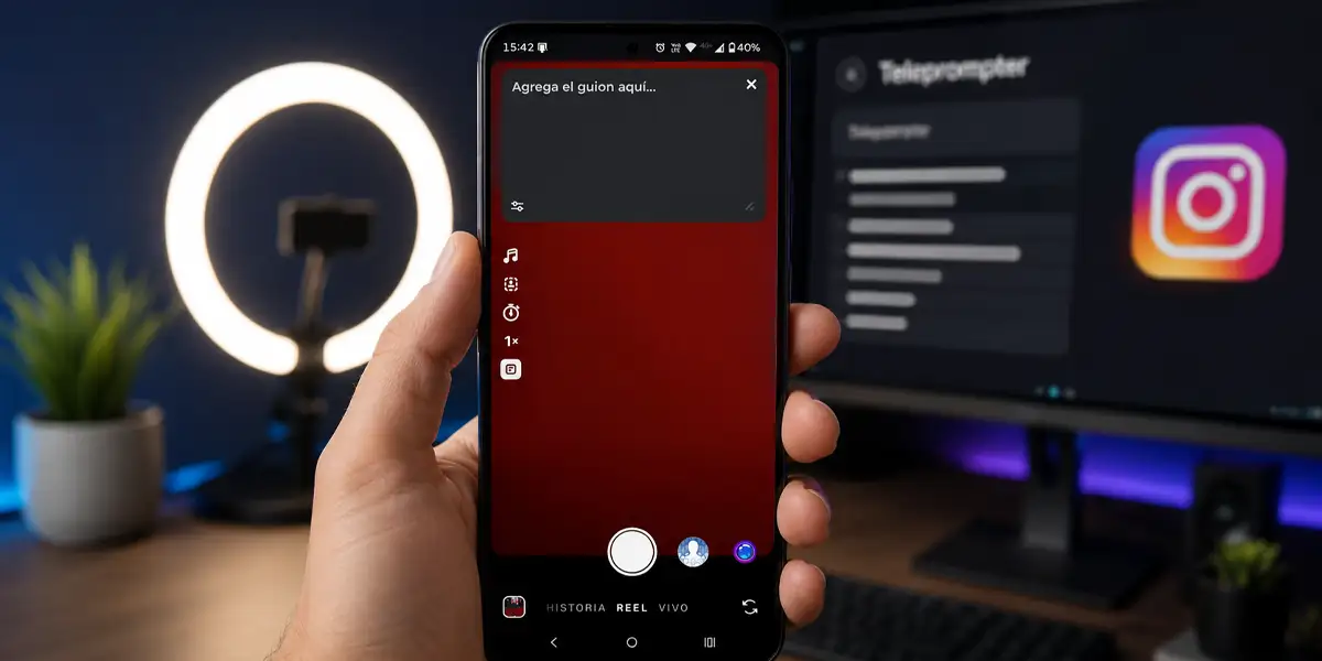 Cómo usar un teleprompter en tus vídeos de Instagram