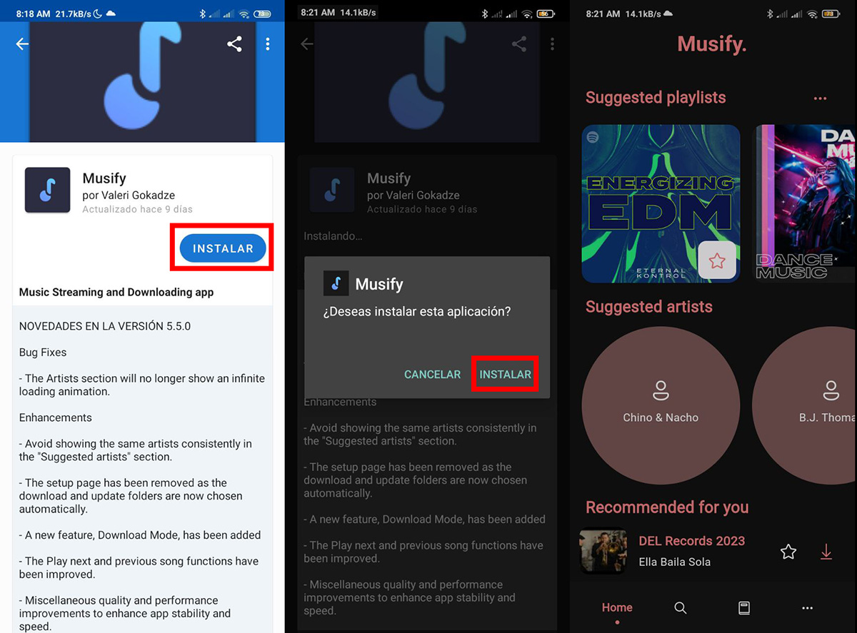 Musify: un Spotify gratis para escuchar música sin anuncios