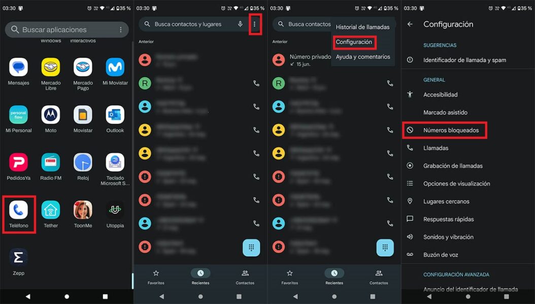 Cómo desbloquear un número de teléfono en Android
