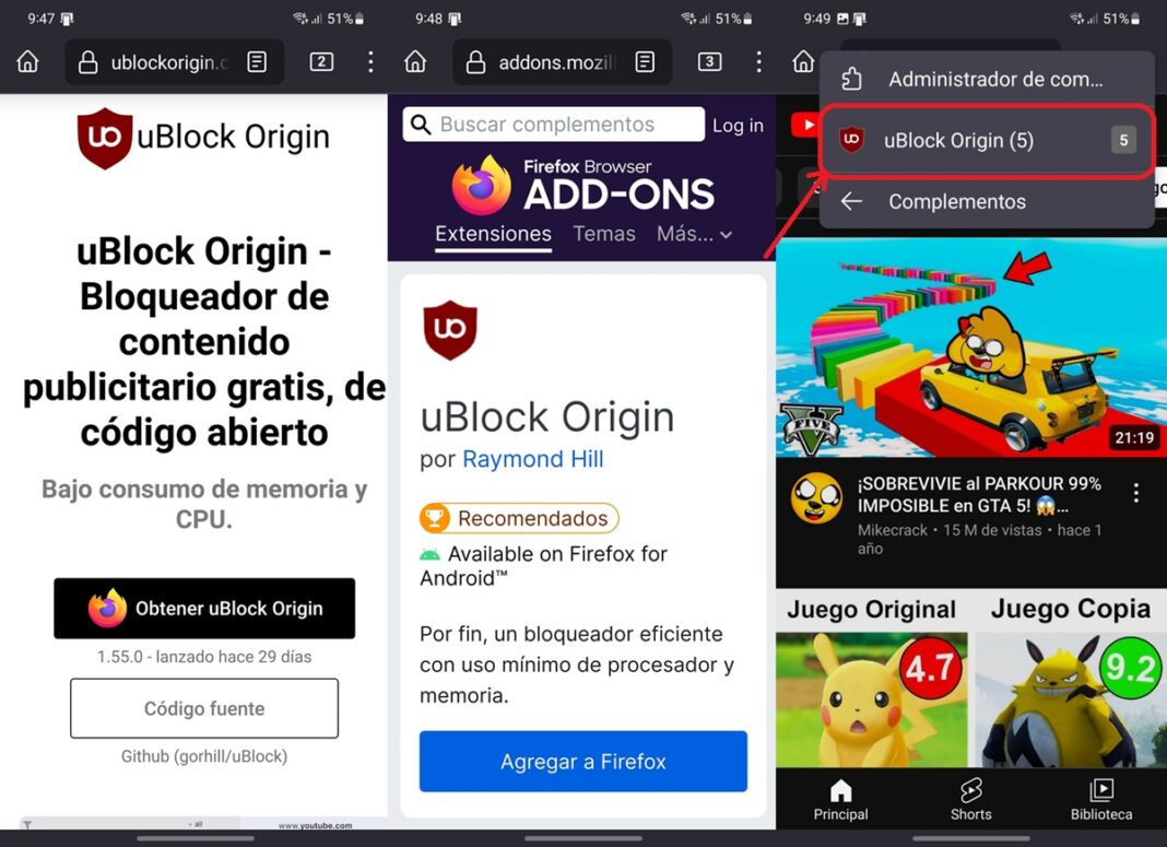 Cómo instalar uBlock Origin en Android: el mejor adblock