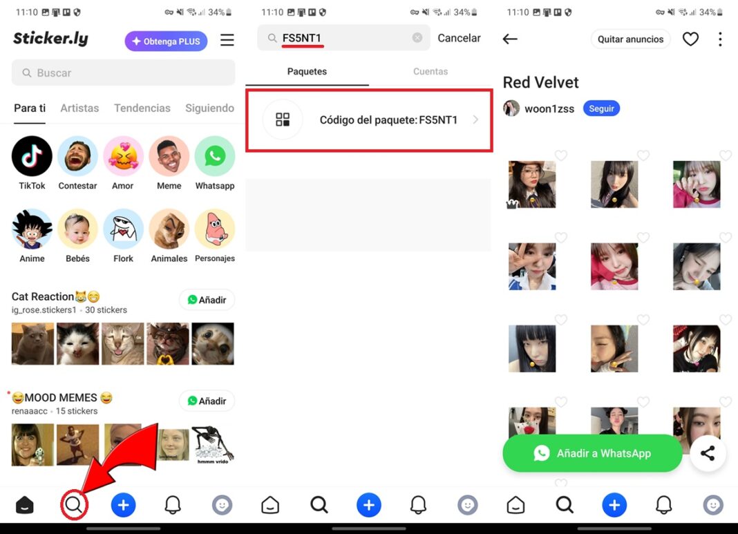 Cómo usar los códigos de stickers para WhatsApp (Sticker.ly)