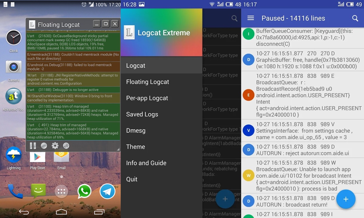 Cómo ver todos los logs en Android