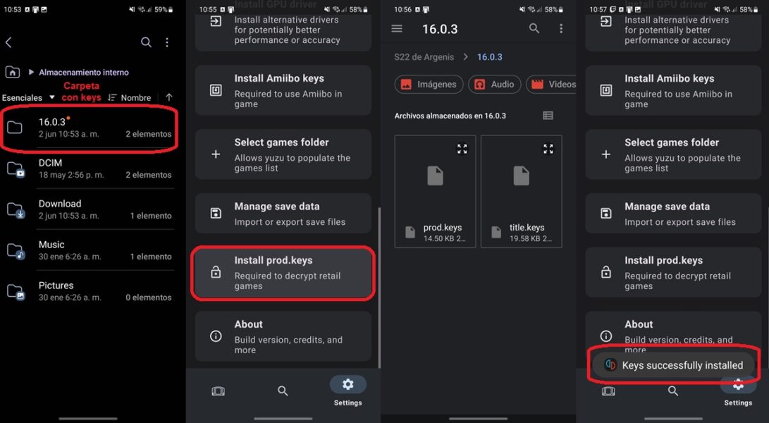 "Your ROM is encrypted": cómo solucionar este error de Yuzu en Android